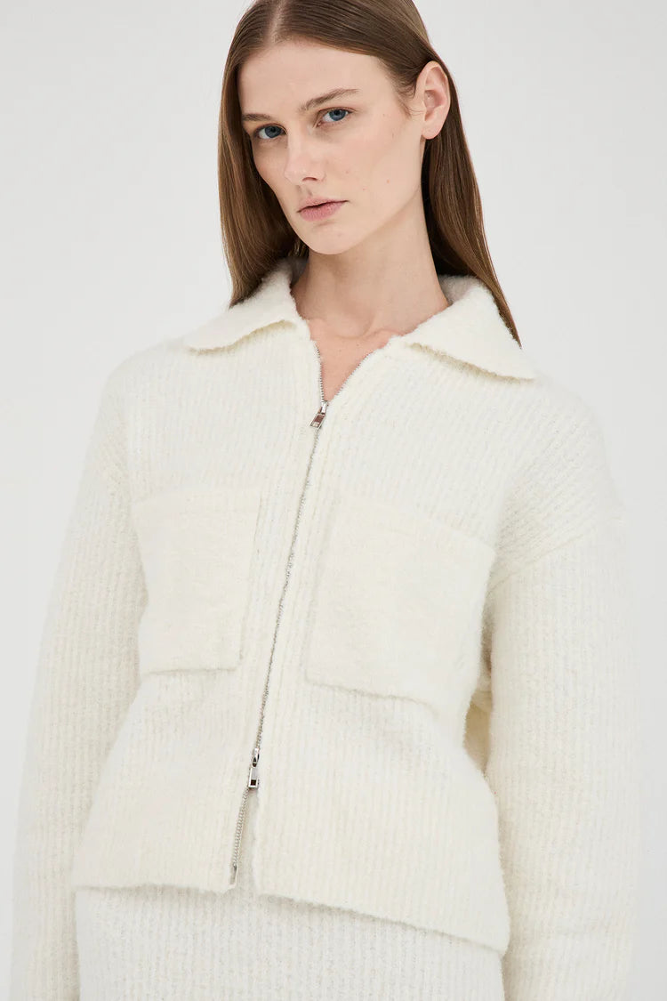 The Boucle Zip Knit Cream / Friend of Audrey – Ted & Olive Boutique
